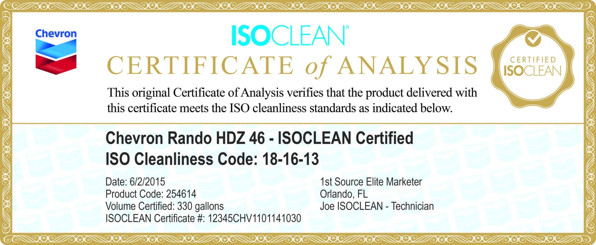 ISOCLEAN® Certified Lubricants Program - Shoco Oil